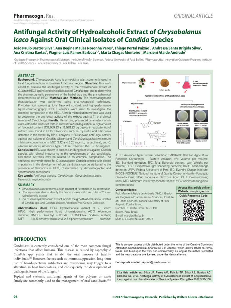 Antifúngico Icaco | PDF | Candida (Fungus) | Microbiology