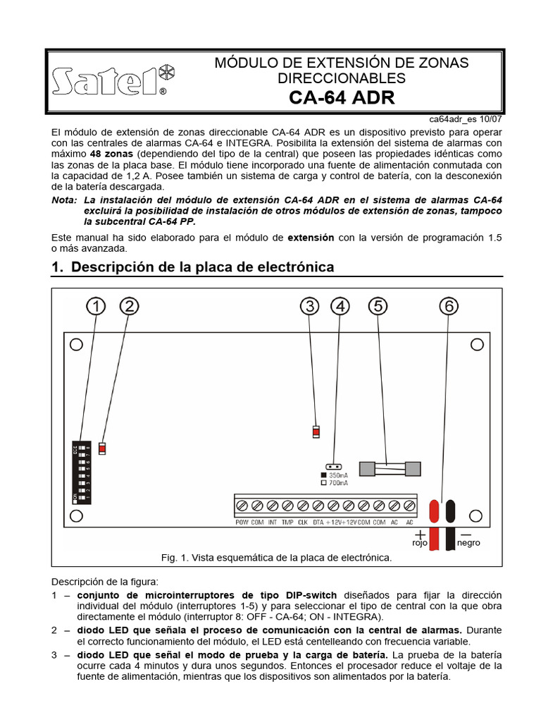 SATEL - 40 Expansor Zonas | PDF | Fuente de alimentación | Transformador