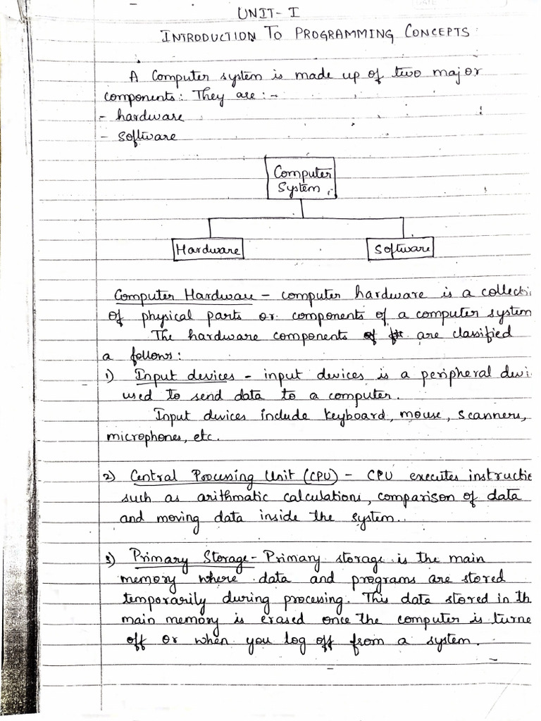 1st Sem Unit 1 C-Programming | PDF