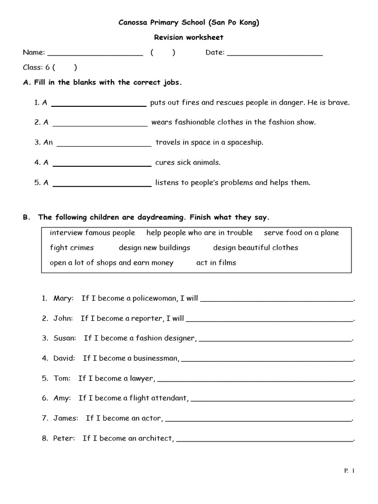 P6 Revsion Worksheet | PDF