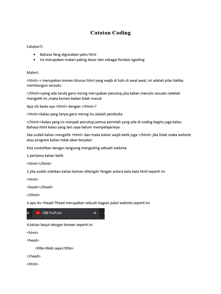 Catatan Coding | PDF
