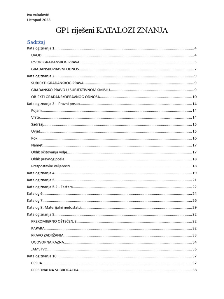 Graansko Pravo I Katalozi Znanja | PDF