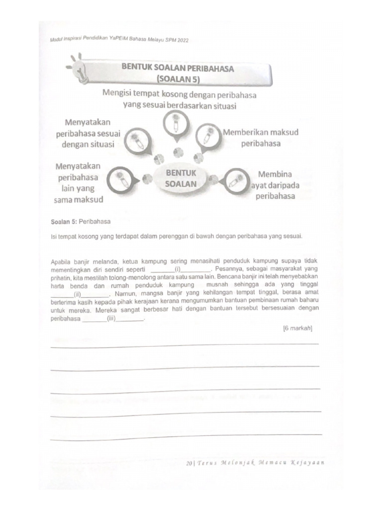Modul Inspirasi Pendidikan YaPEIM Bahasa Melayu SPM 2022 | PDF