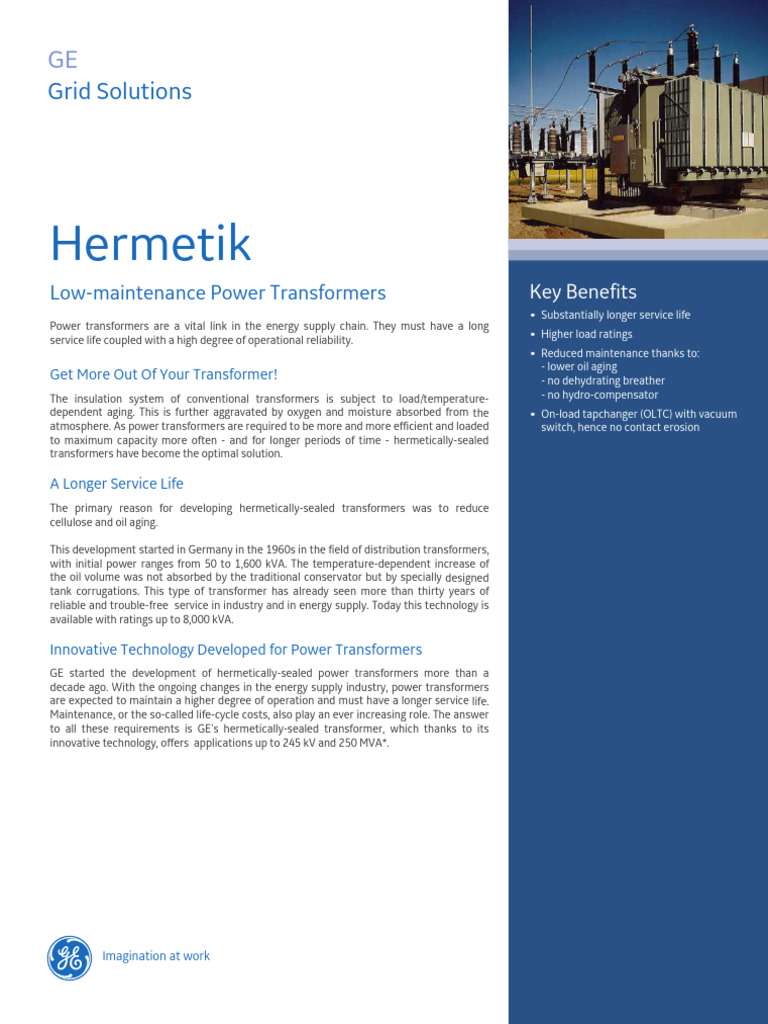 Hermetik Brochure EN 2018 09 Grid PTR 0195 | PDF | Transformer ...