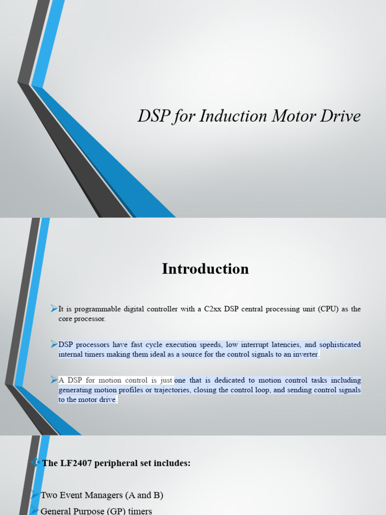 DSP For Induction Motor Drive | PDF | Input/Output | Office Equipment