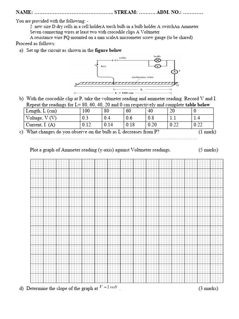 Physics Practical | PDF | Voltage | Physical Quantities