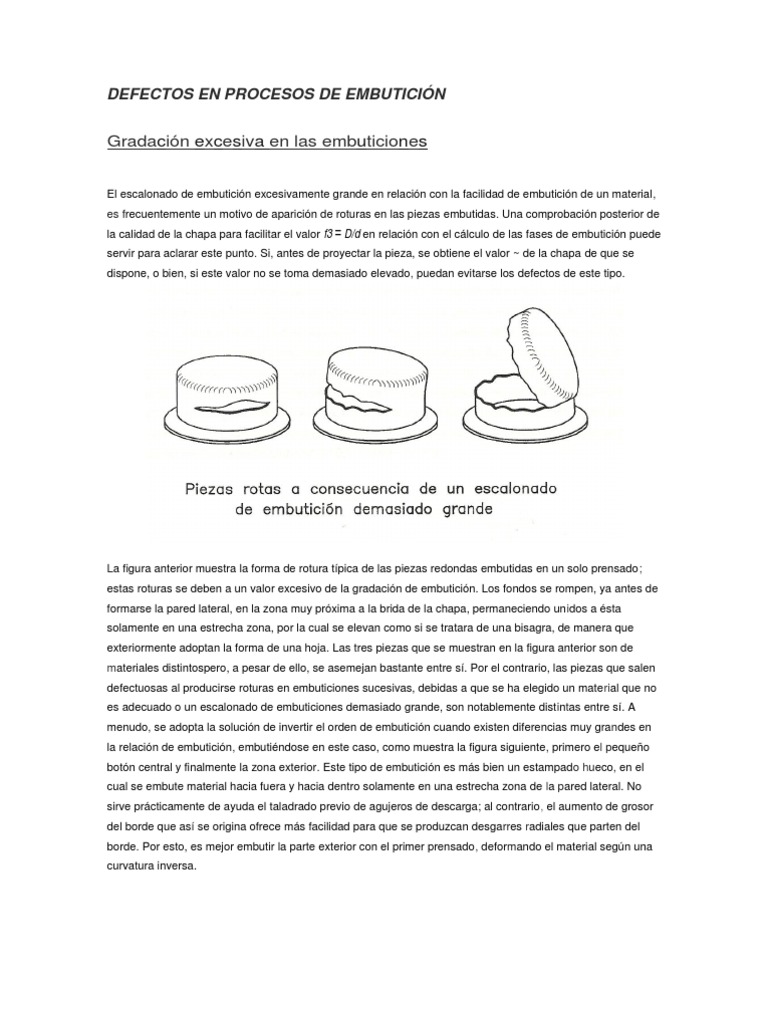 Defectos en Procesos de Embutición | PDF | Science | Ingeniería