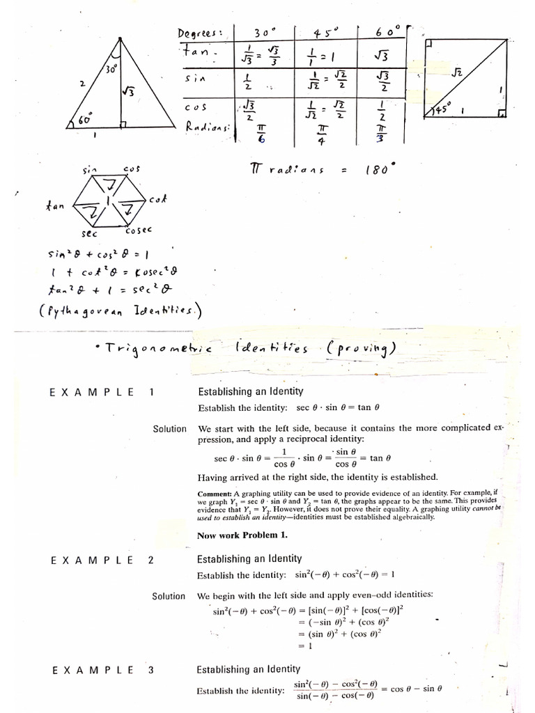 Amath Proving of Trigonometric Identities | PDF