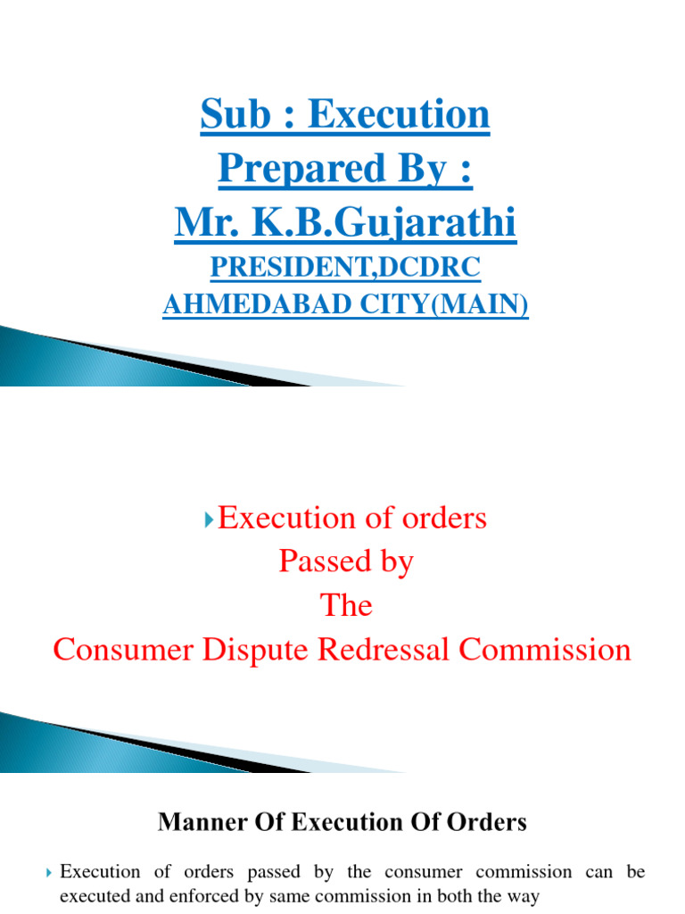 Execution of Consumer Commission Orders | PDF | Product Liability ...