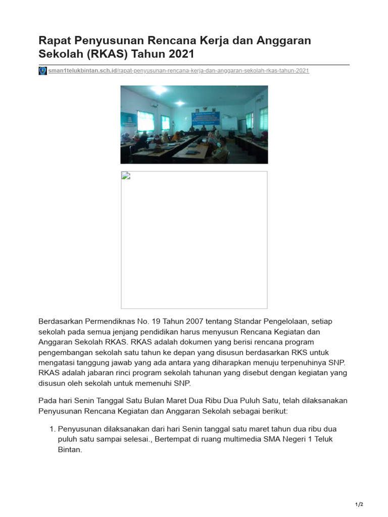 Sman1telukbintan - Sch.id-Rapat Penyusunan Rencana Kerja Dan Anggaran ...