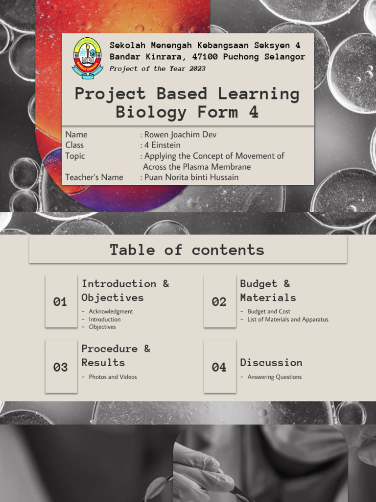 PBL Biology 2023 | PDF | Pickling | Osmosis