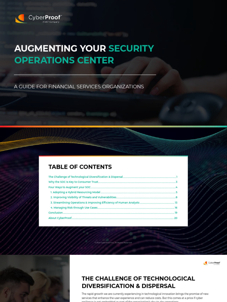Financial Services SOC Augmentation Guide | PDF | Computer Security | Security