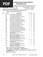 Bcom Final Marksheet | PDF