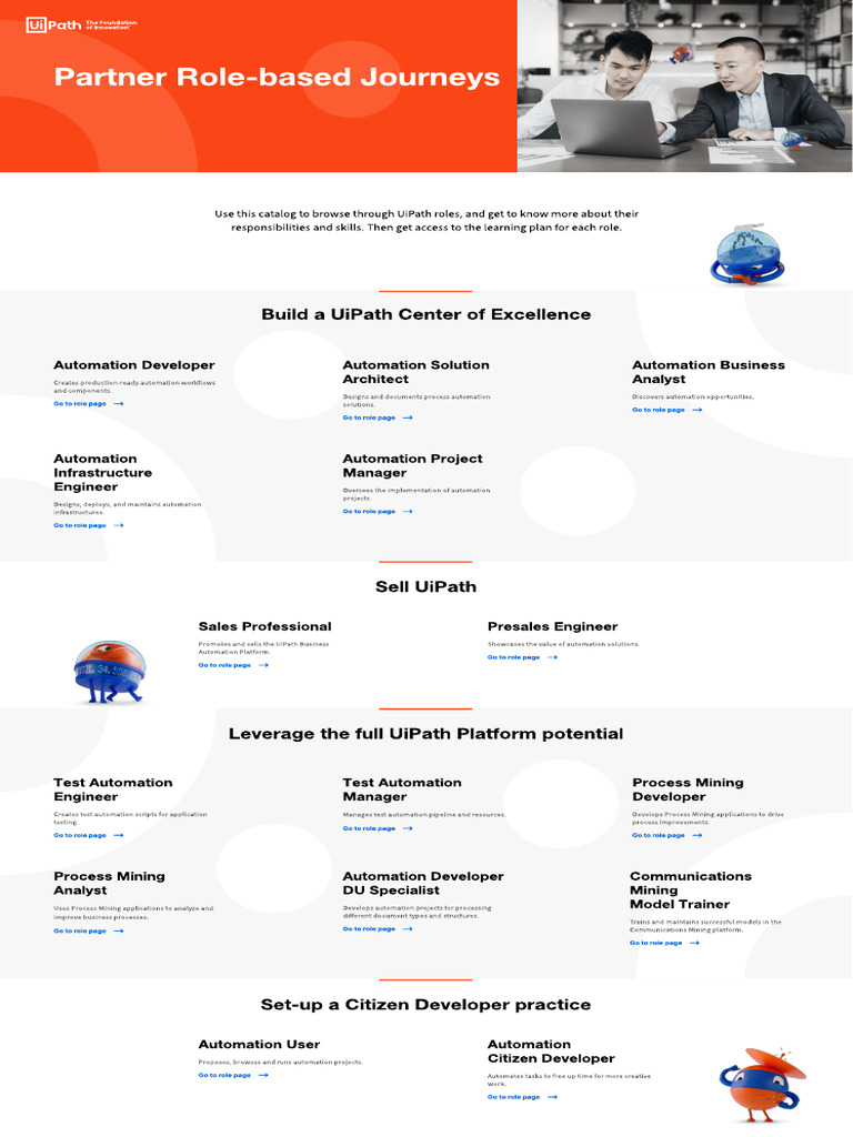 UiPath Partner Role-Based Journeys Catalog | PDF | Automation | Computing