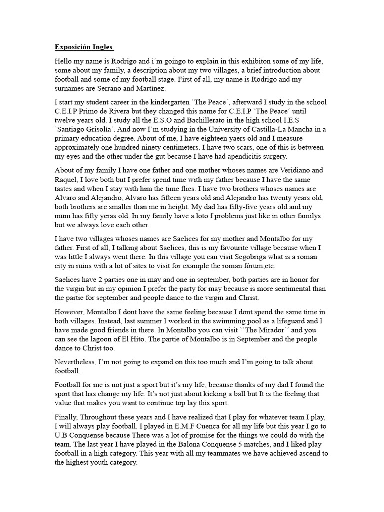 Exposición Ingles | PDF