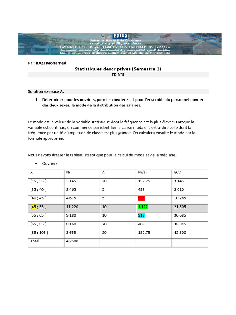 Statistiques - TD3 Correction 1 | PDF | Coût de la vie