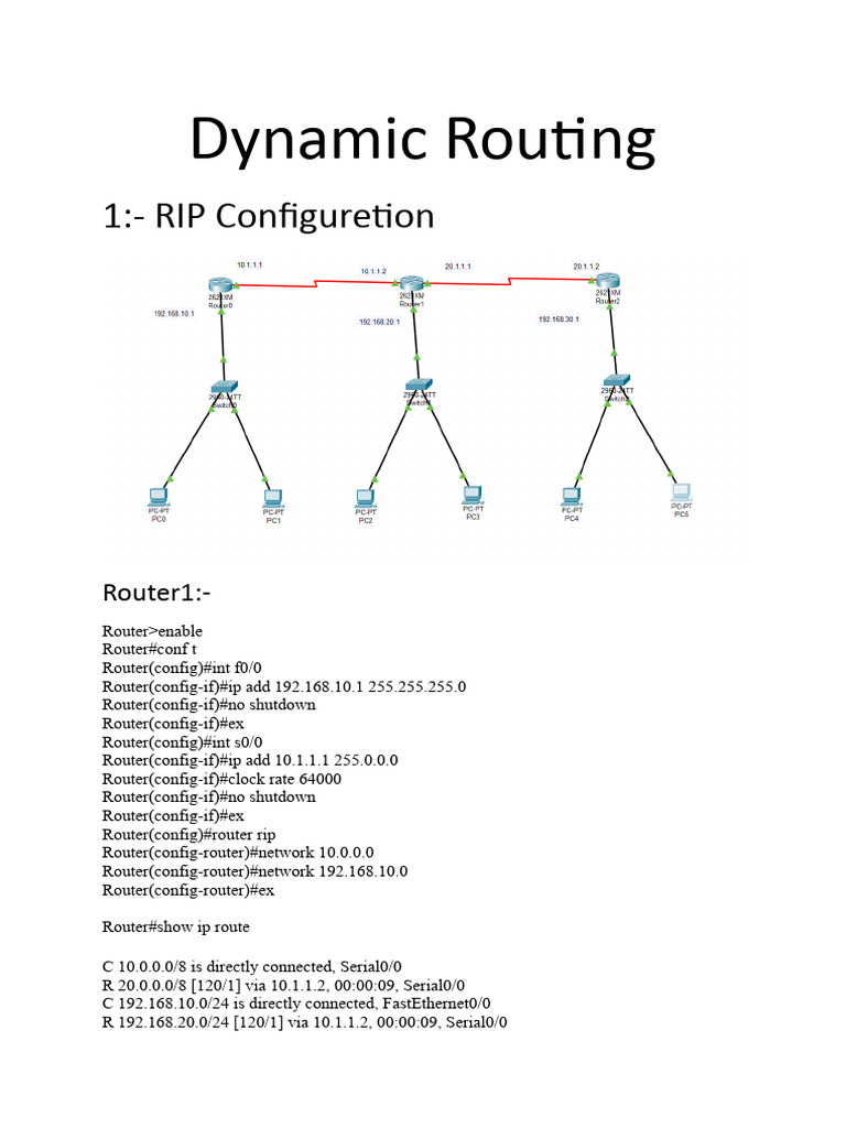 5 Dynamic Routing-RIP | PDF | Router (Computing) | Internet Protocols