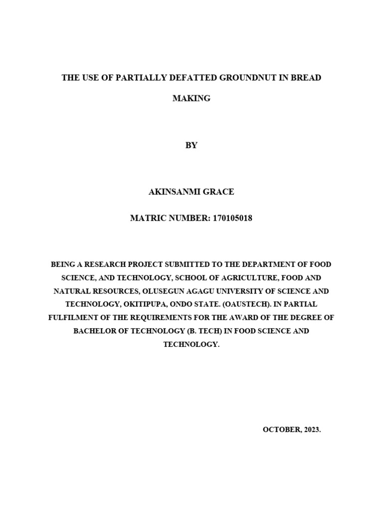 Grace Project Corrected | PDF | Breads | Flour