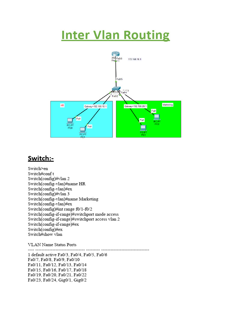 10 Inter Vlan Routing | Download Free PDF | Router (Computing ...
