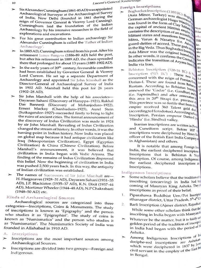 History of Indian Archaeology and Inscriptions | PDF