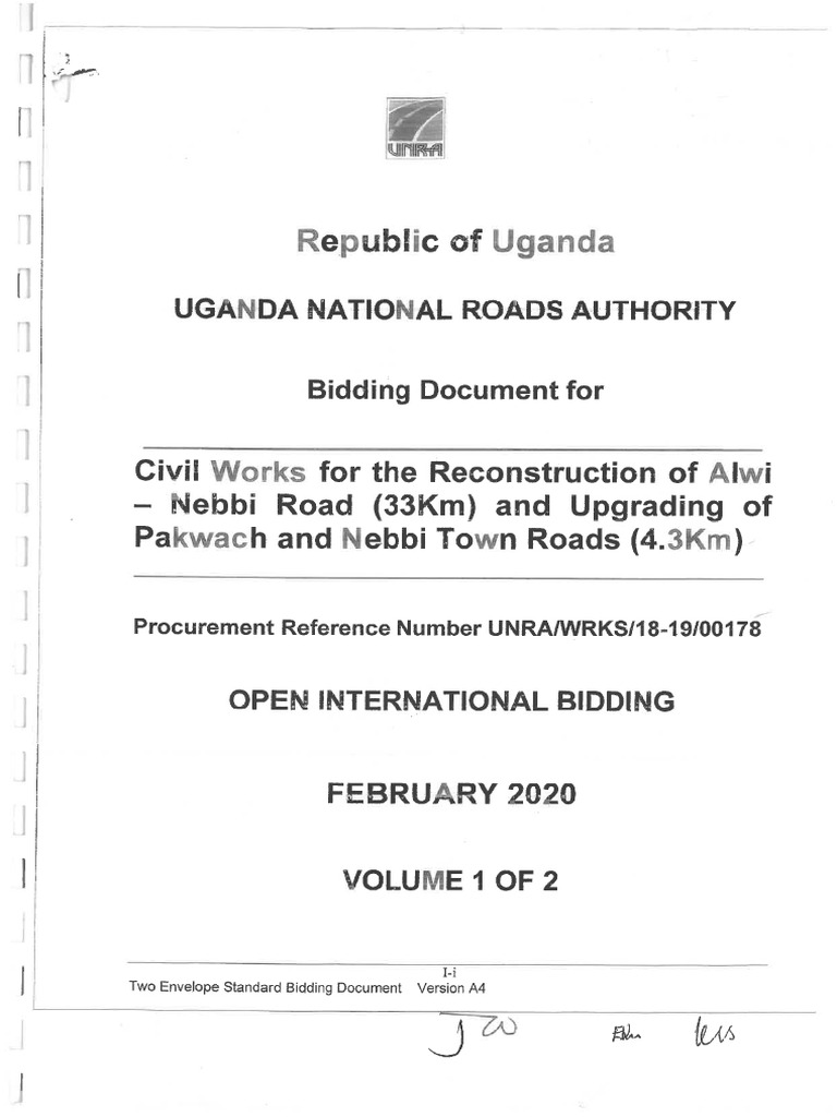 Alwi - Nebbi Road (33km) & Pakwach & Nebbi Town Roads (4.3km) | PDF