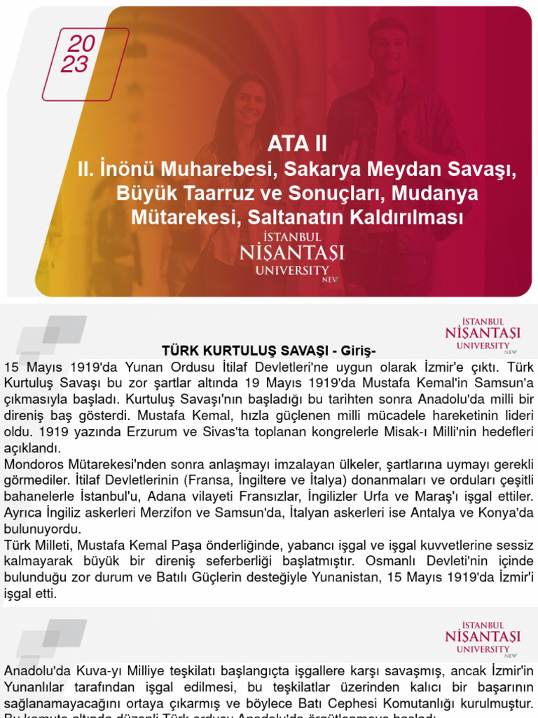 Ata Ii 2 Hafta0 | PDF