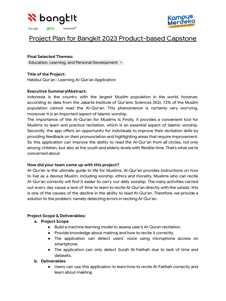 (C23-PR569) Project Plan For Bangkit 2023 Product-Based Capstone - Febi Febriyanti Salina Berutu ...