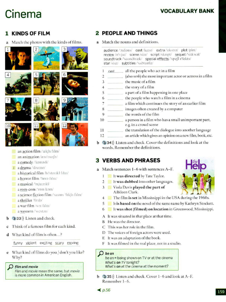 Cinema Vocabulary and Film Types | PDF