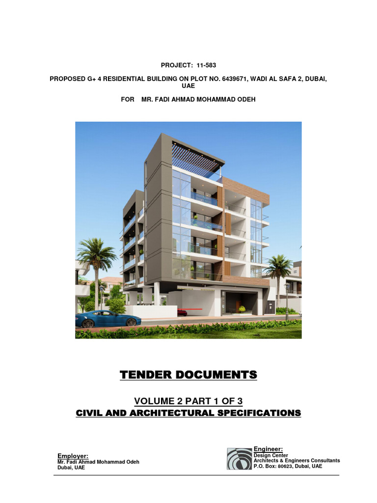 Volume 2 Part 1 Civil & Architectural Specifications | PDF ...