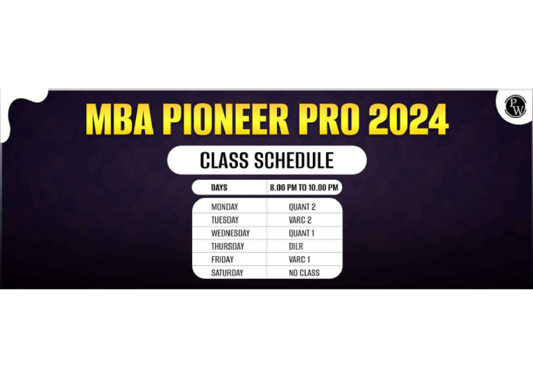 Class Schedule __ PDF Only | PDF
