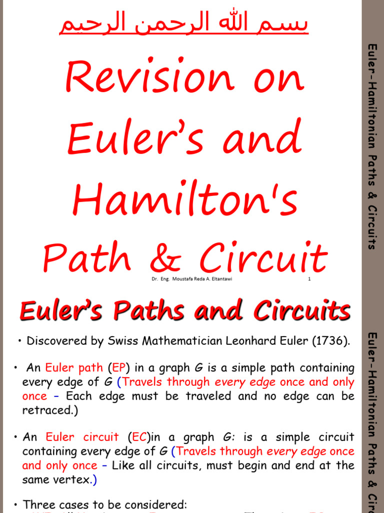 Graph Theory - Revision On Euler-Hamilton - Part 01 Undirected | PDF | Computational Complexity ...