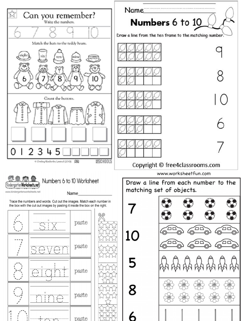 6-10 Worksheets | PDF