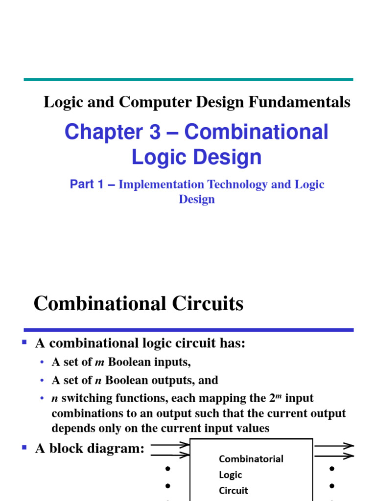 Chap - 03-Comb Logic Design | PDF | Integrated Circuit | Logic Gate