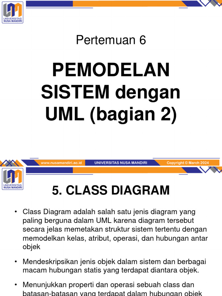 Pertemuan 6: Pemodelan SISTEM Dengan UML (Bagian 2) | PDF