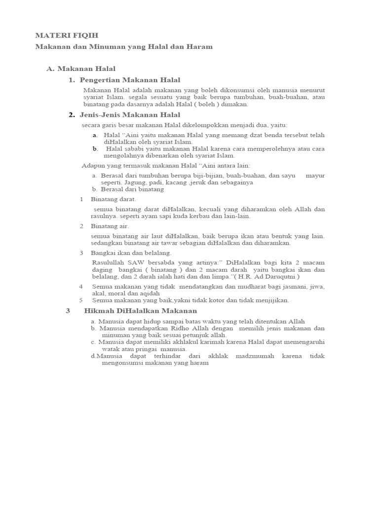 Halal Sababi dalam Makanan Islam | PDF | Kesehatan Holistik | Sains ...