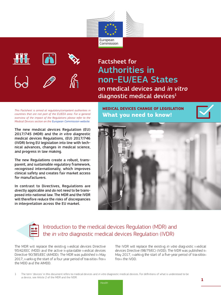 Non-EU/EEA Guide to MDR and IVDR | PDF | Medical Device | Regulation