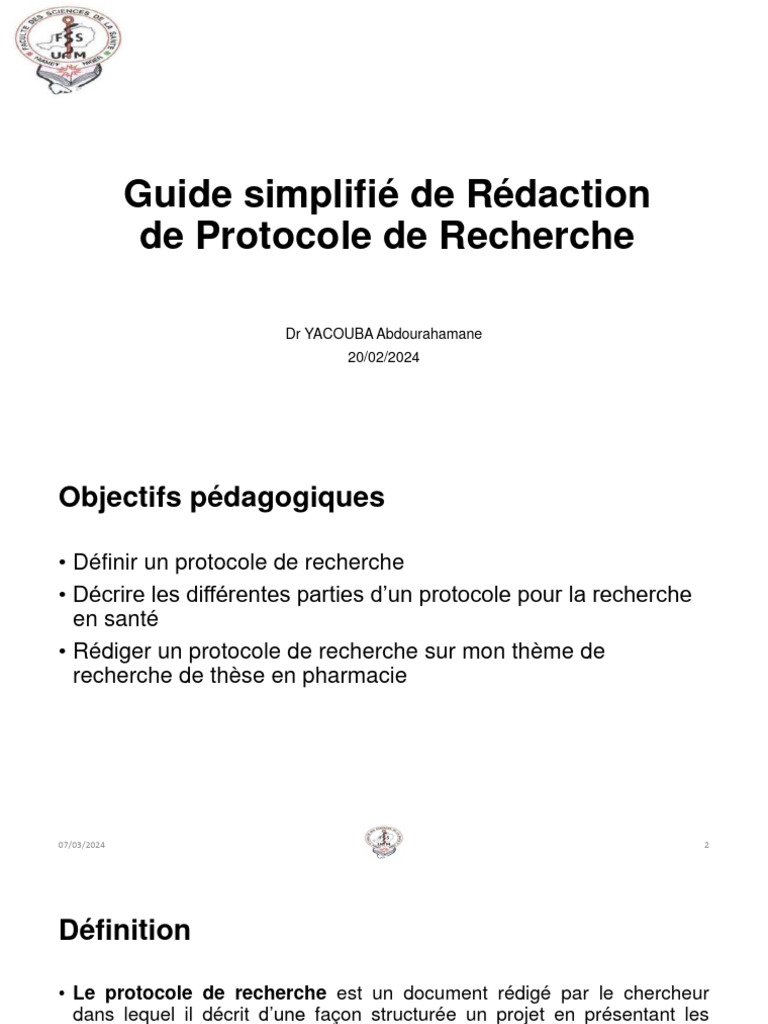 Rédaction d'un Protocole de Recherche | PDF | VIH | Échantillonnage ...