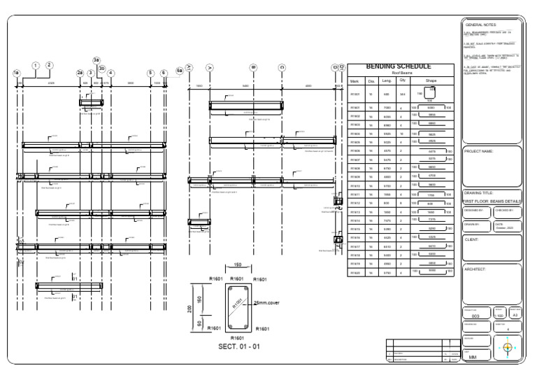 Roof Beams Details | PDF