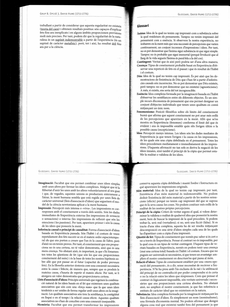04 Hume Glossari (Noesi) | PDF
