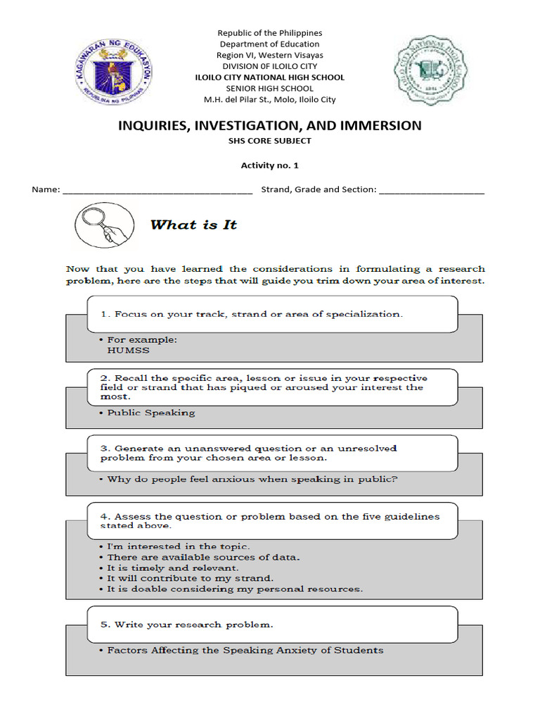 Act Sheet 1 5 - 3rd Q | Download Free PDF | Sampling (Statistics) | Survey Methodology