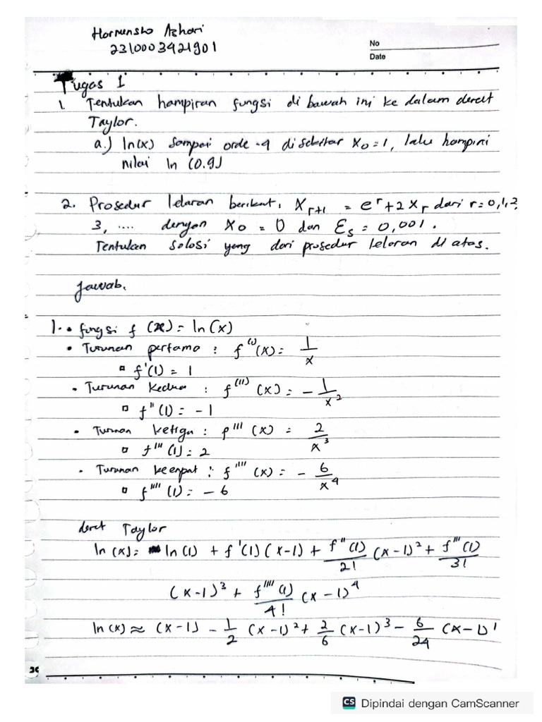 Tugas 1 Metode Numerik Pdf