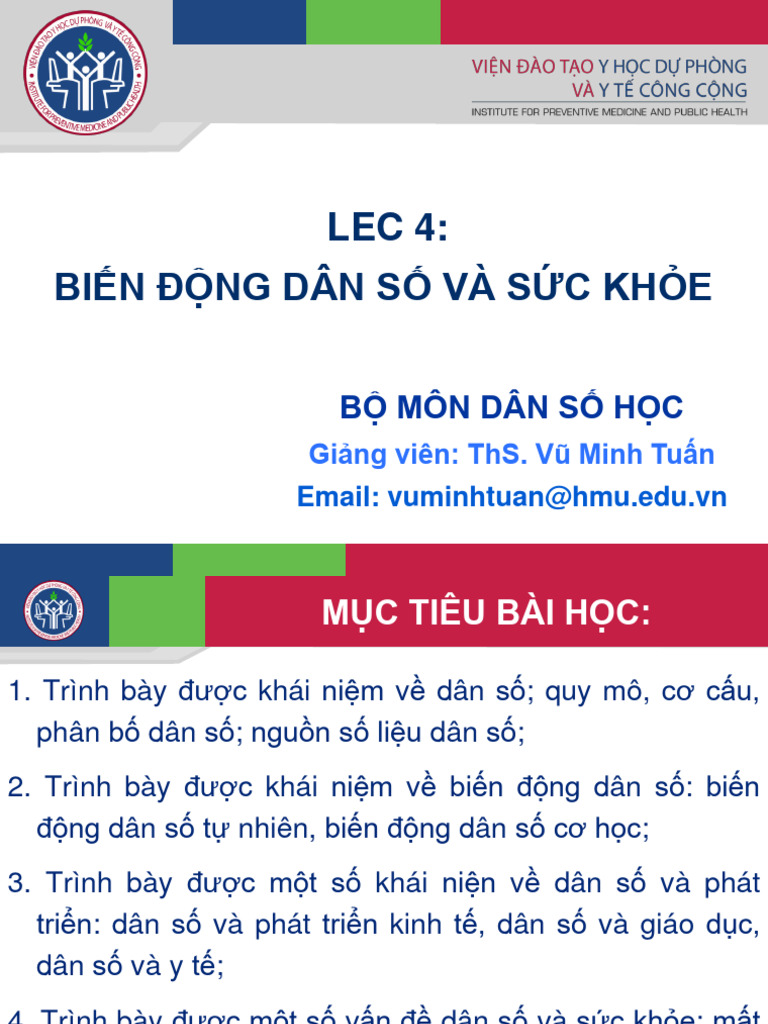 LEC04 Bien Dong Dan So Va Suc Khoe-2022 | PDF