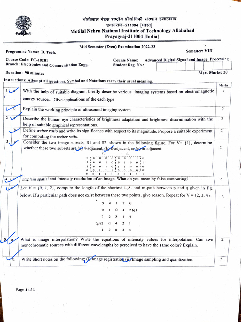 Mid - Sem Paper | Download Free PDF | Image | Signal Processing