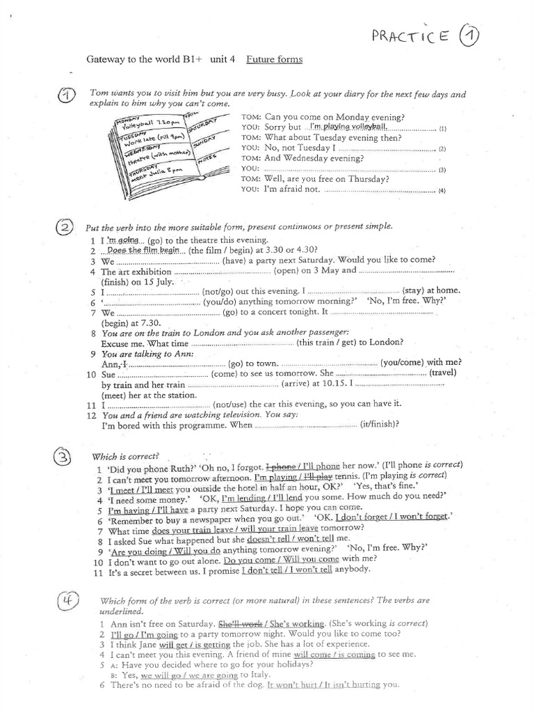 FutureFormsEx Unit4 | PDF