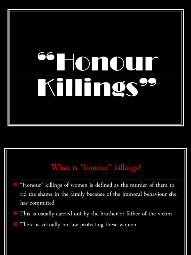 Honour Killings | PDF | Injustice | Crime & Violence