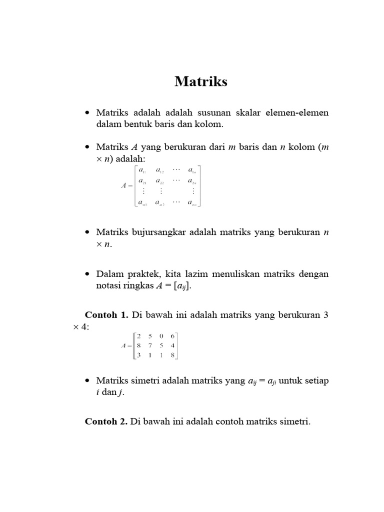 Matriks dan Relasi Biner | PDF