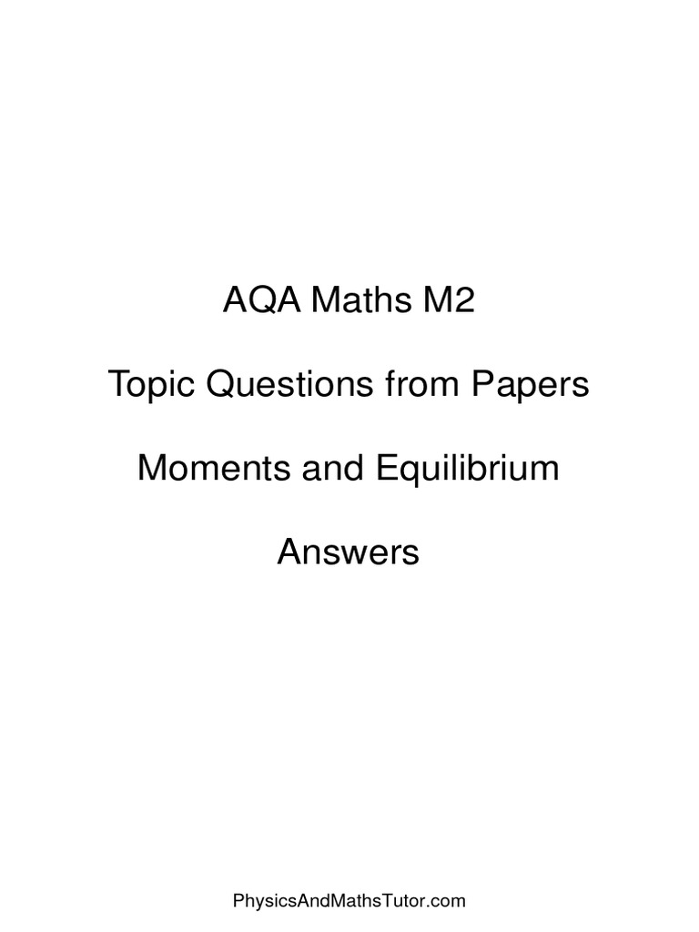 M2 Moments and Equilibrium MS | PDF | Force | Metrology