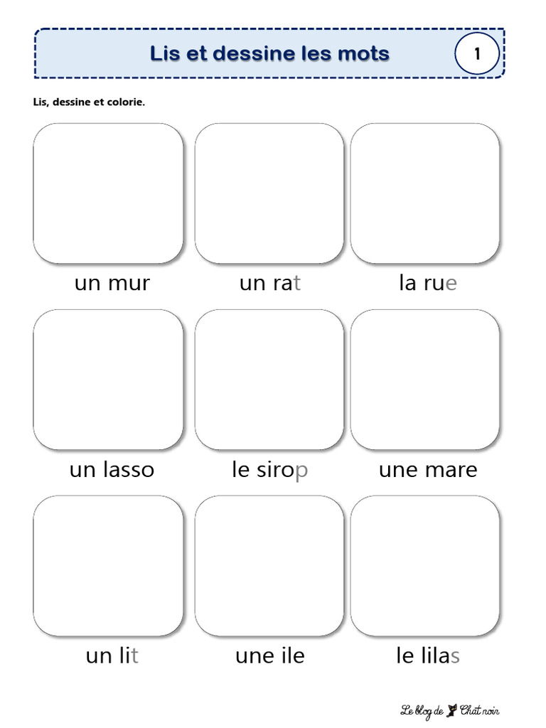 Lis et dessine : Activités ludiques CP | PDF