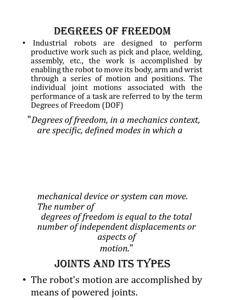 Understanding Robot Degrees of Freedom | PDF | Mechanical Engineering ...
