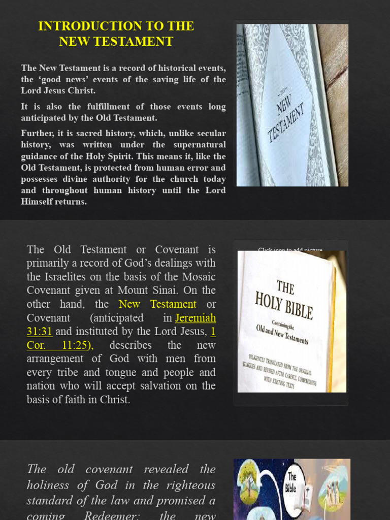 Introduction To The New Testament | PDF | Jesus | New Testament